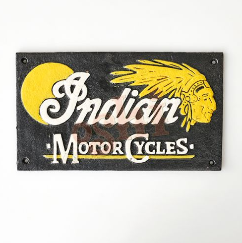 Cast Iron Sign - Indian Motorcyles – The Depot