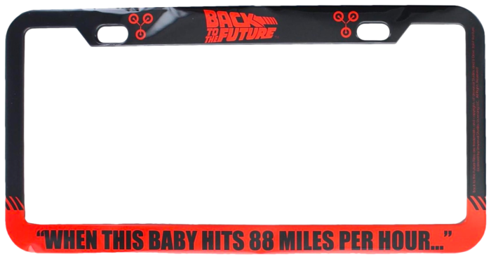Back To The Future 88mph License Plate Frame – The Depot