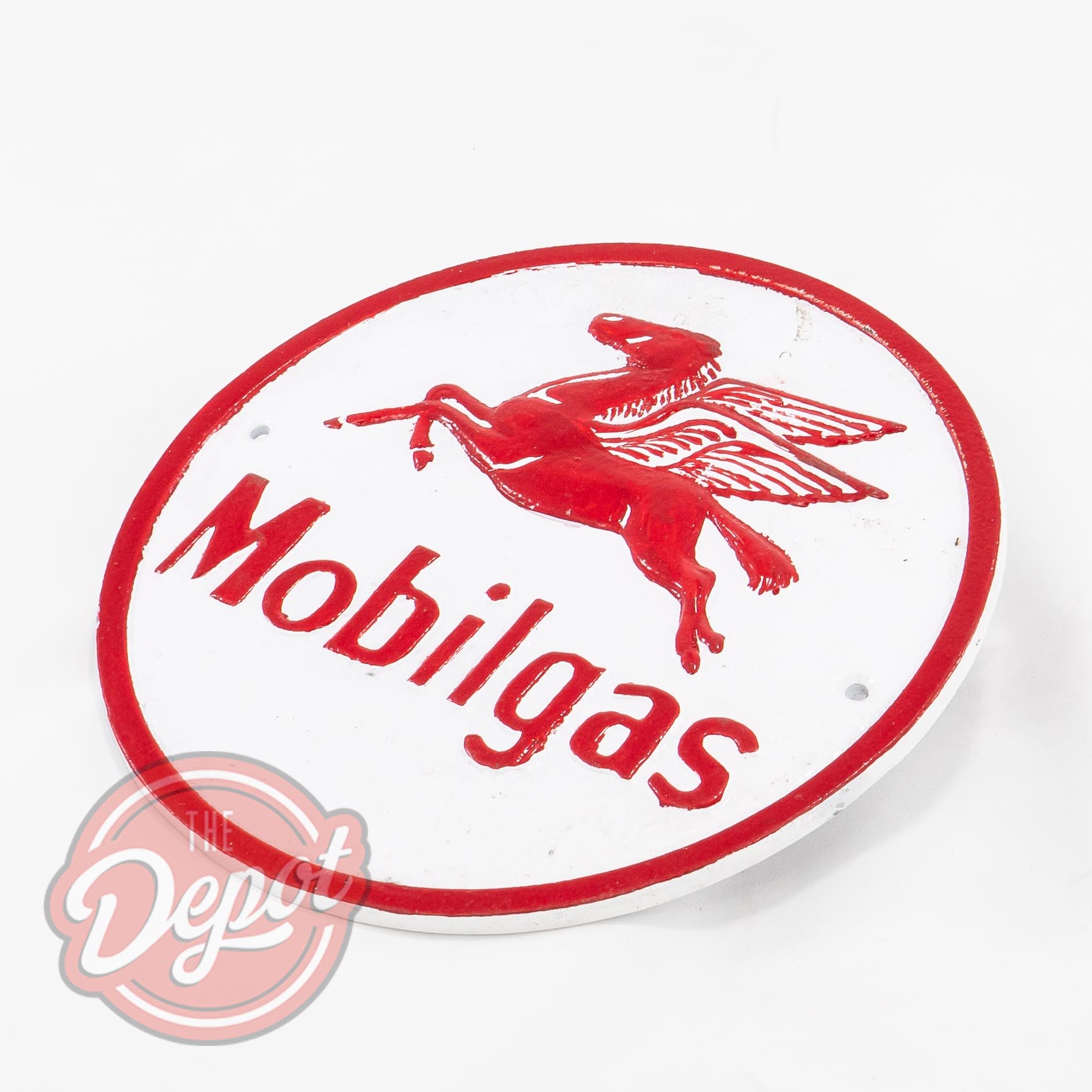 Cast Iron Sign - Mobilgas Round – The Depot