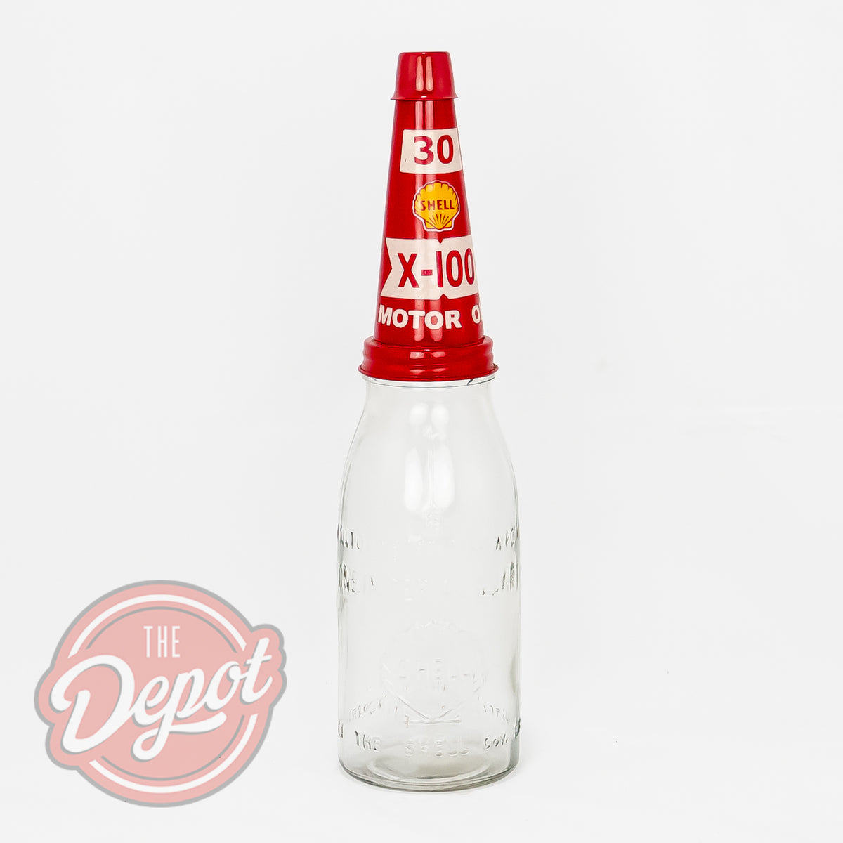 Reproduction Glass Oil Bottle - Shell Quart – The Depot