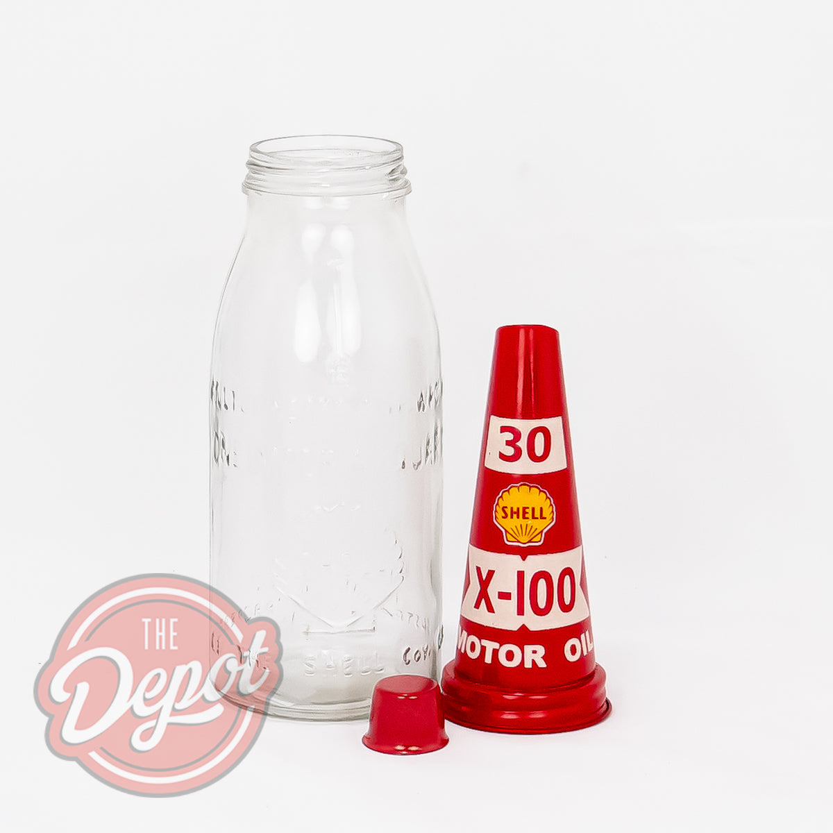 Reproduction Glass Oil Bottle - Shell Quart – The Depot
