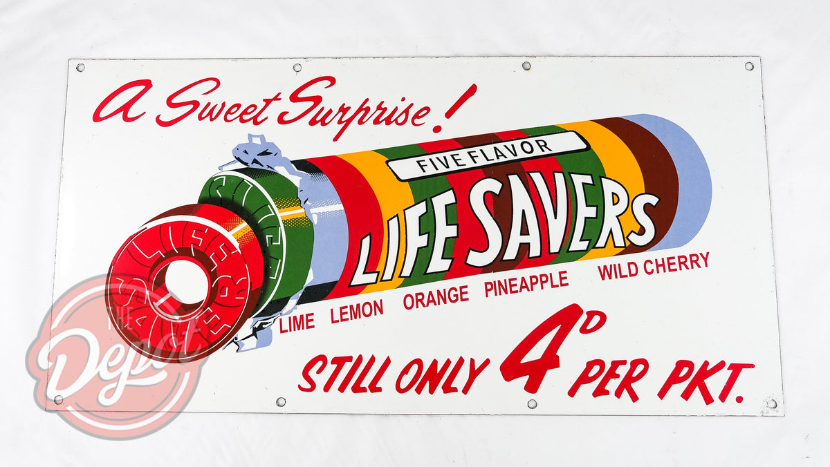 Retro Enamel Sign - Lifesavers – The Depot