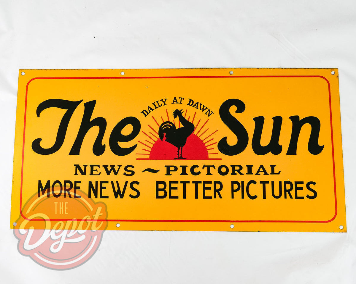 Retro Enamel Sign - The Sun – The Depot