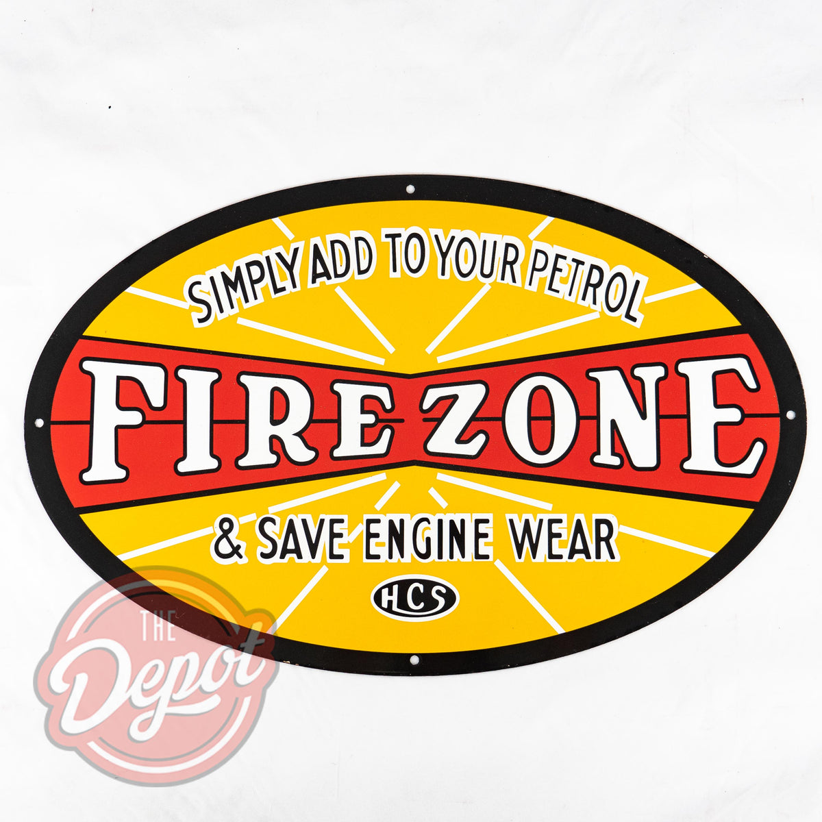 Retro Enamel Sign - FIREZONE (Oval) – The Depot