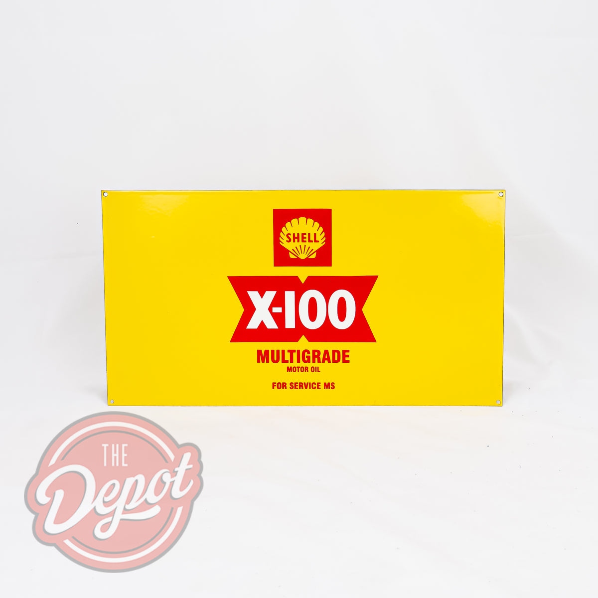 Enamel Oil Rack Sign - Shell X-100 – The Depot